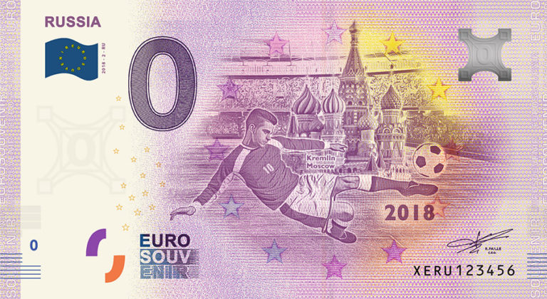 2018 RUSSIA football world cup: the new 32 zero euro banknotes range