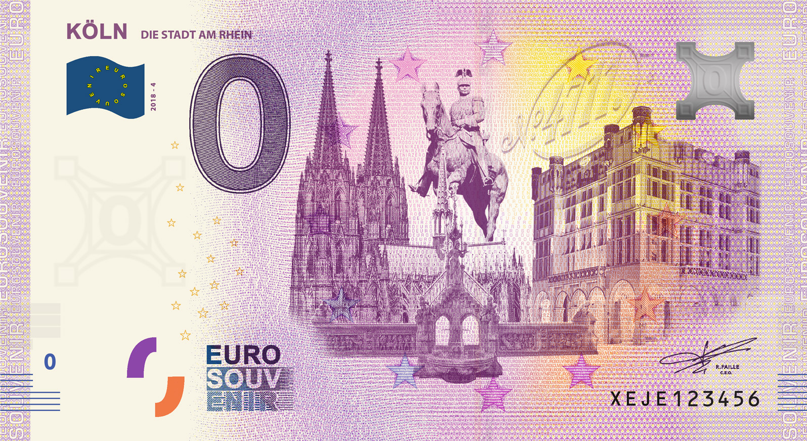 Zero Euro, 0-euro-Schein – Deutschland, Österreich 2018