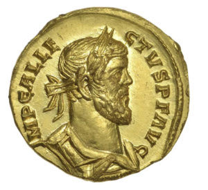 Un denier d’or, Aureus Allectus de 293 après J.-C, découvert dans un ...
