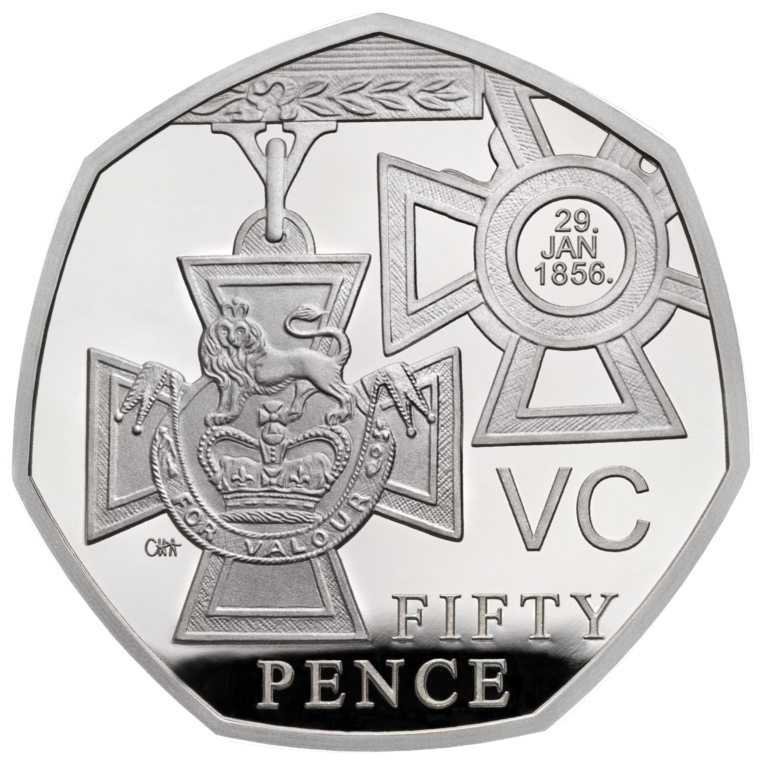 The 50th Anniversary of the VC Medals 2019 UK 50p Silver Proof Coin ...