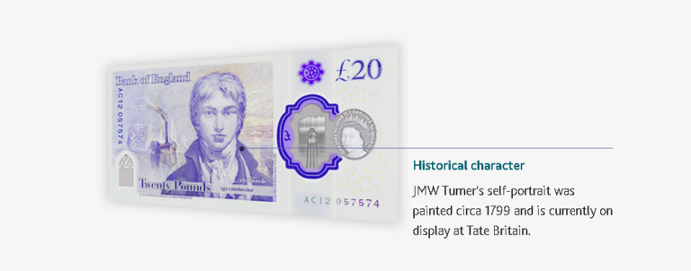 Bank of England unveils new "TURNER" £20 banknote - Numismag