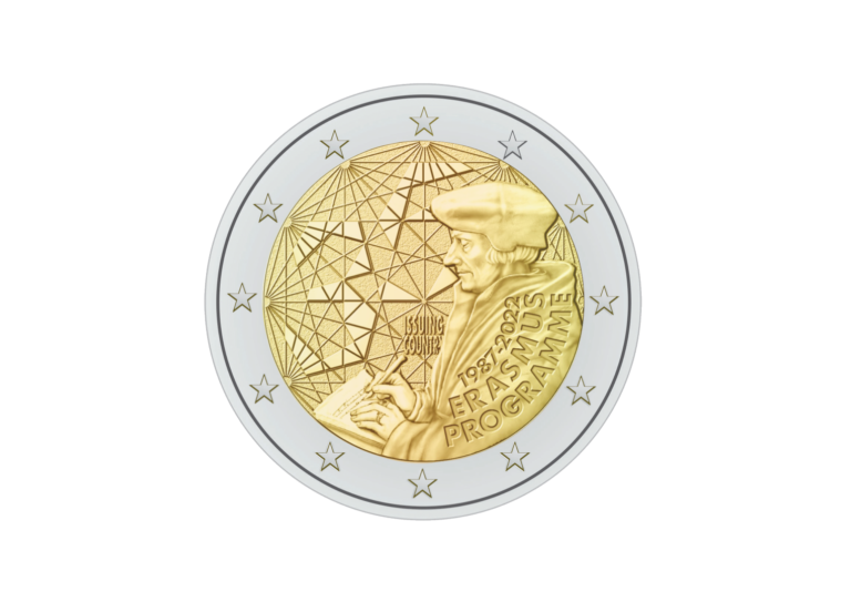 2 euro commemorative coin of 2022, dedicated to the 35th anniversary of ...
