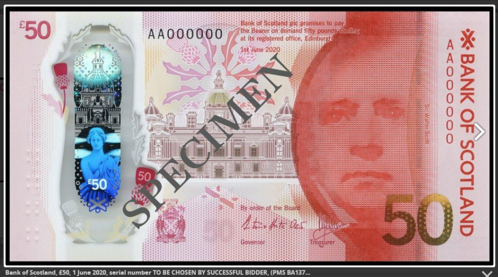 A Charity Auction of Bank of Scotland £50 Notes at SPINK LONDON - Numismag