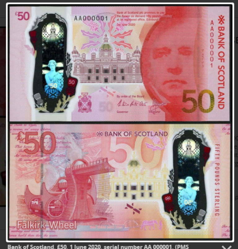 A Charity Auction of Bank of Scotland £50 Notes at SPINK LONDON - Numismag