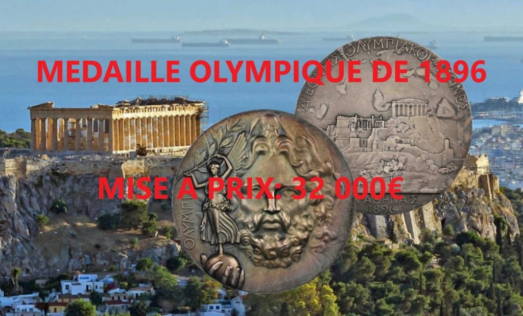 Médaille en argent - Jeux Olympiques d'Athènes (1896) par CHAPLAIN ... Médaille en argent - Jeux Olympiques d'Athènes (1896) par CHAPLAIN ...