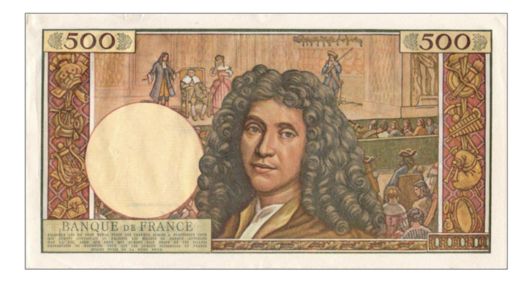 History of the 500 francs MOLIERE type 1959 of Jean LEFEUVRE - Numismag