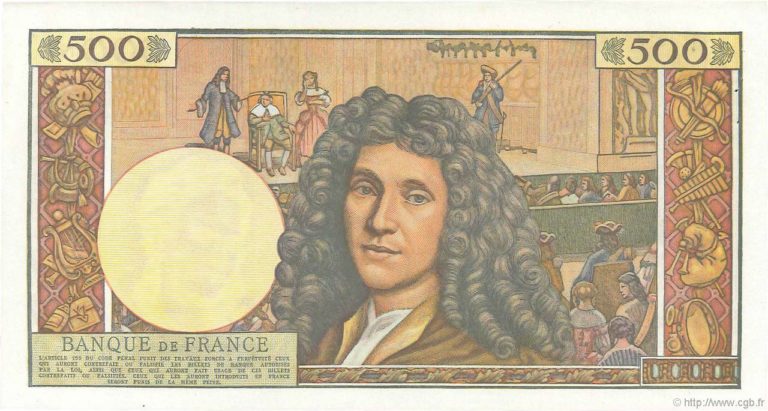 Histoire du 500 francs MOLIERE type 1959 de Jean LEFEUVRE - Numismag